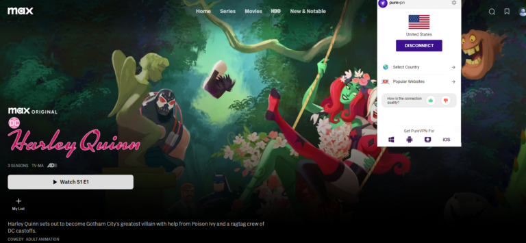 How to watch Harley Quinn Season 4 Outside the US - PureVPN Blog