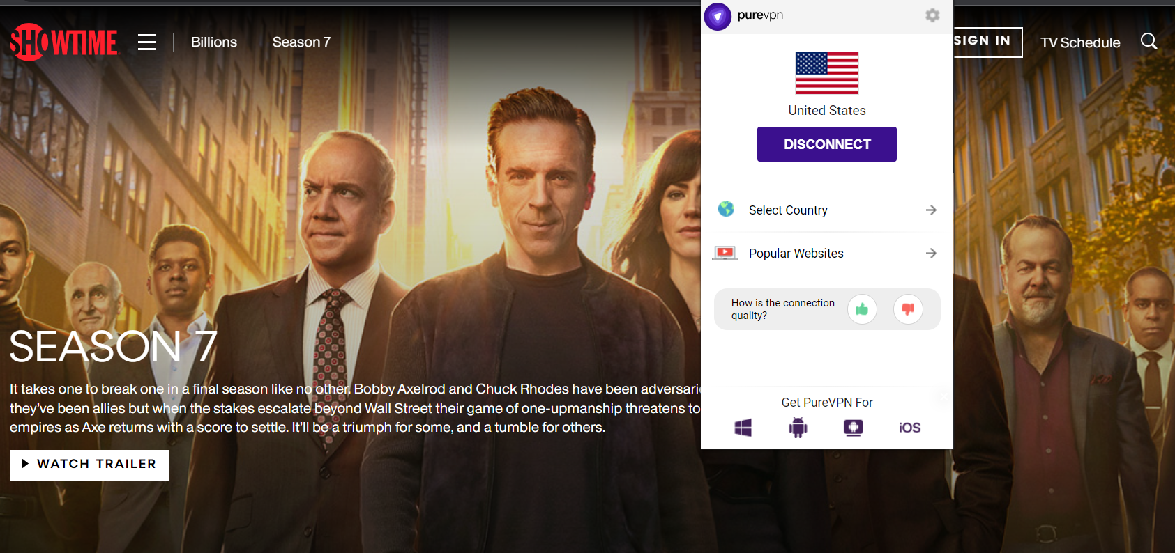 How to watch Billions Season 7 outside the US - PureVPN Blog