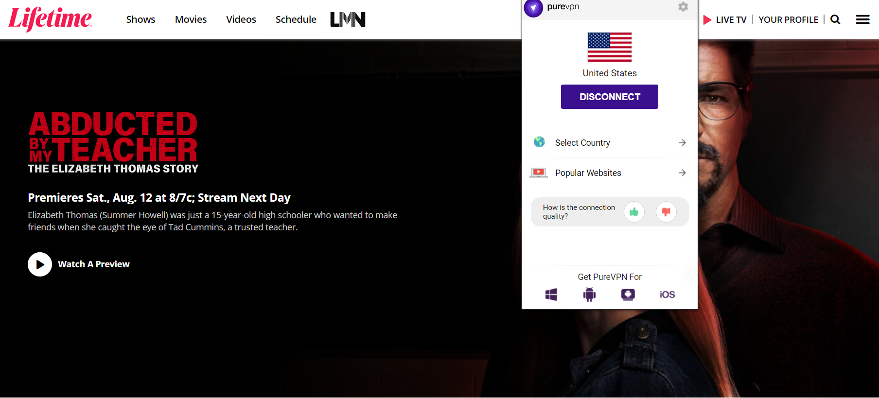Watch Abducted by My Teacher: The Elizabeth Thomas Story outside the US