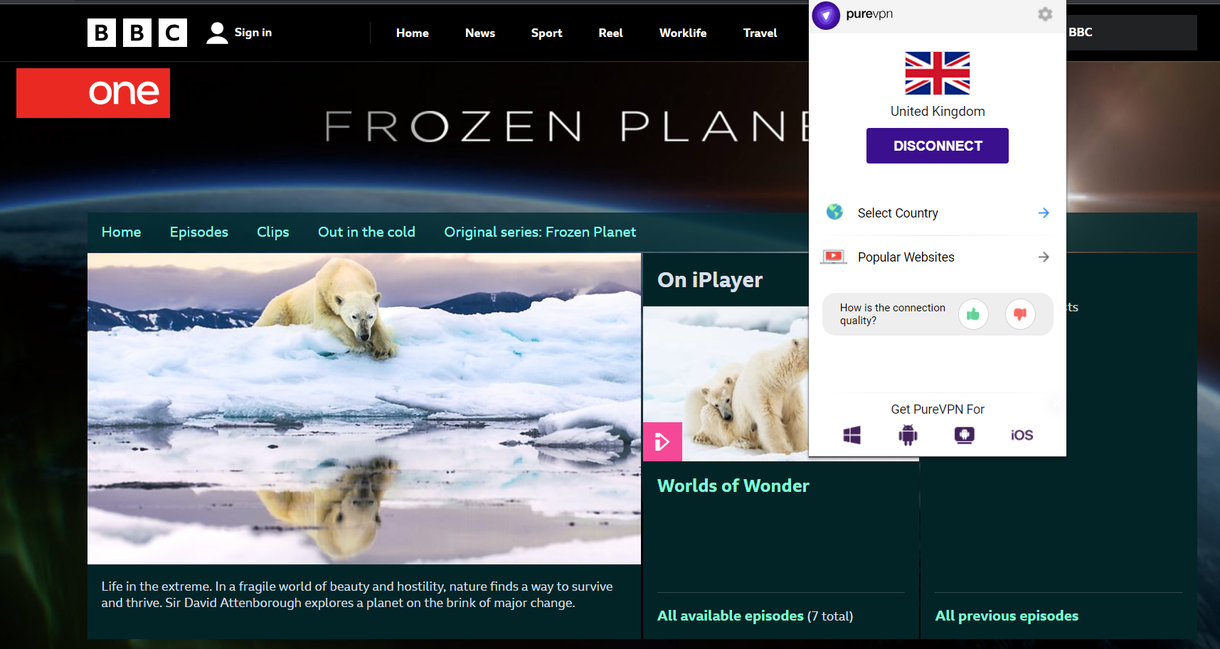 How to watch Frozen Planet II in the US for free - PureVPN Blog