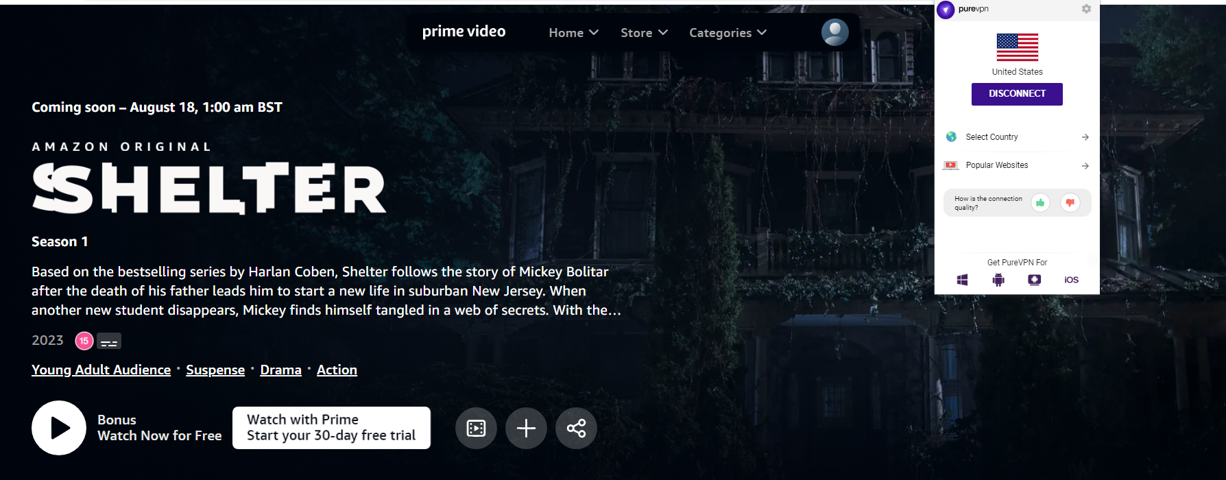 How to watch Harlan Coben’s Shelter in Canada - PureVPN Blog