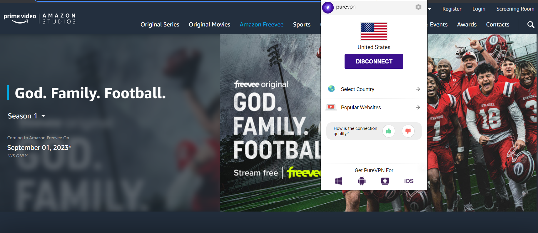 How to watch God Family Football outside the US on Freevee [Easily]
