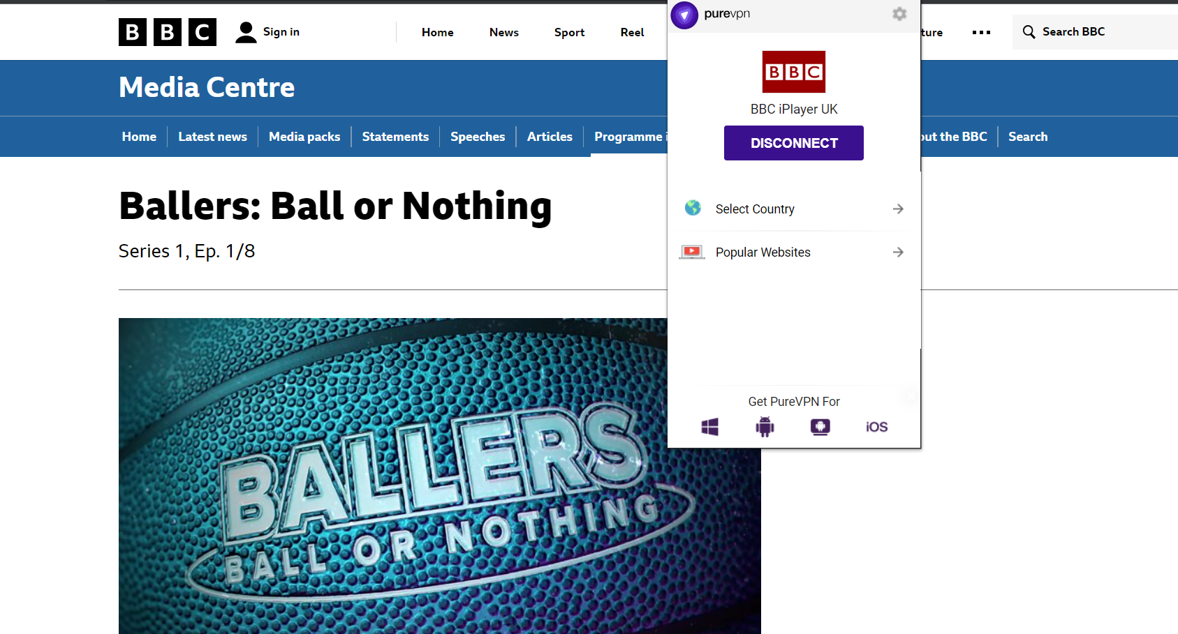 How to watch Ballers: Ball or Nothing in the US on BBC iPlayer