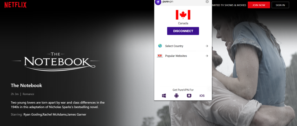 How to watch The Notebook on Netflix in the US for Free