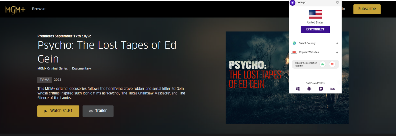 How to watch Psycho: The Lost Tapes of Ed Gein in the UK