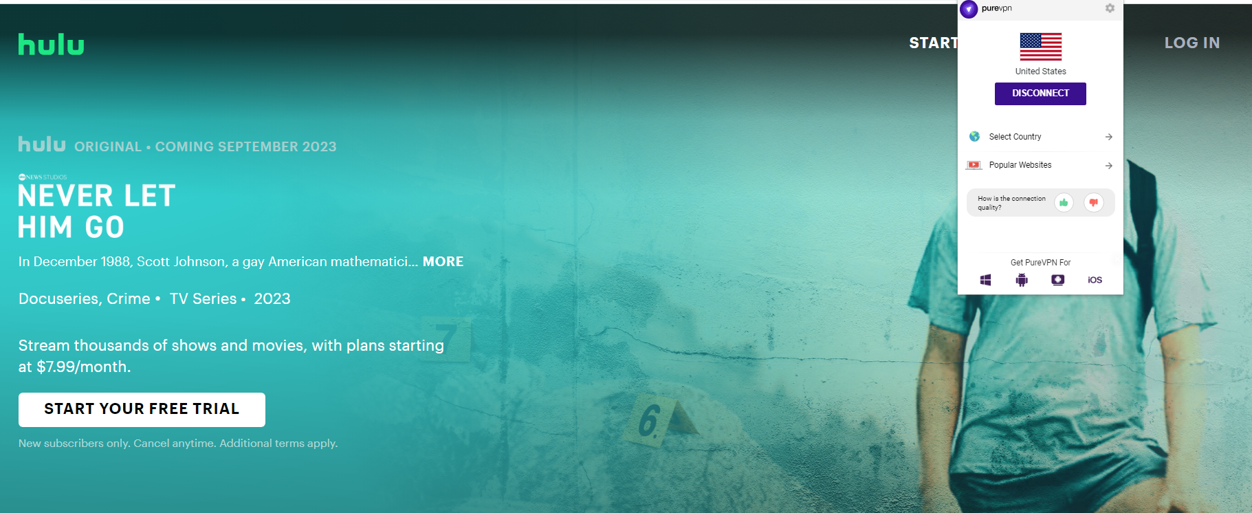 How to watch Never Let Him Go outside the US on Hulu - PureVPN Blog