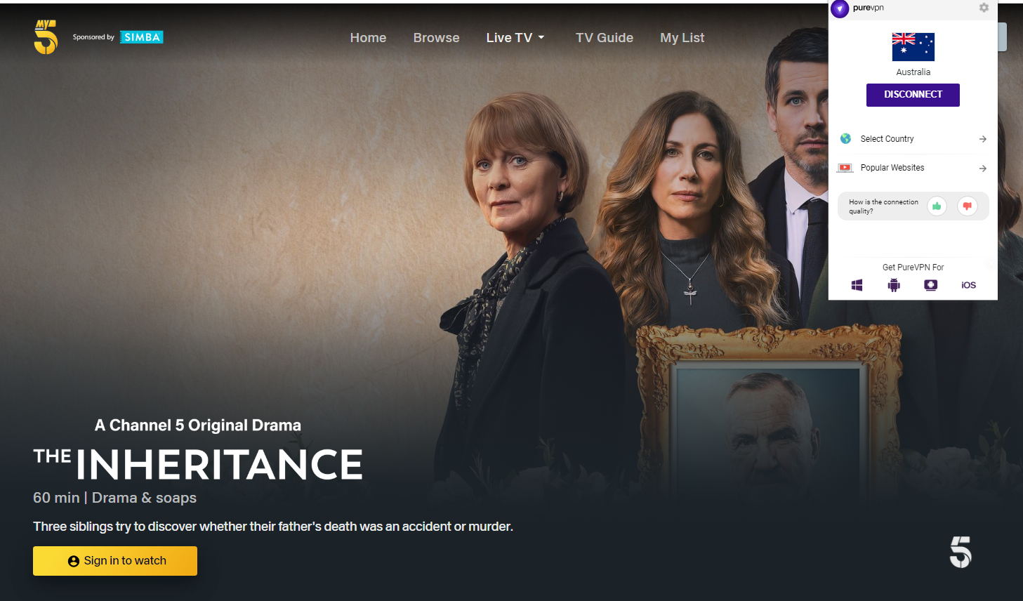 How to watch The Inheritance in Australia on Channel 5 - PureVPN Blog