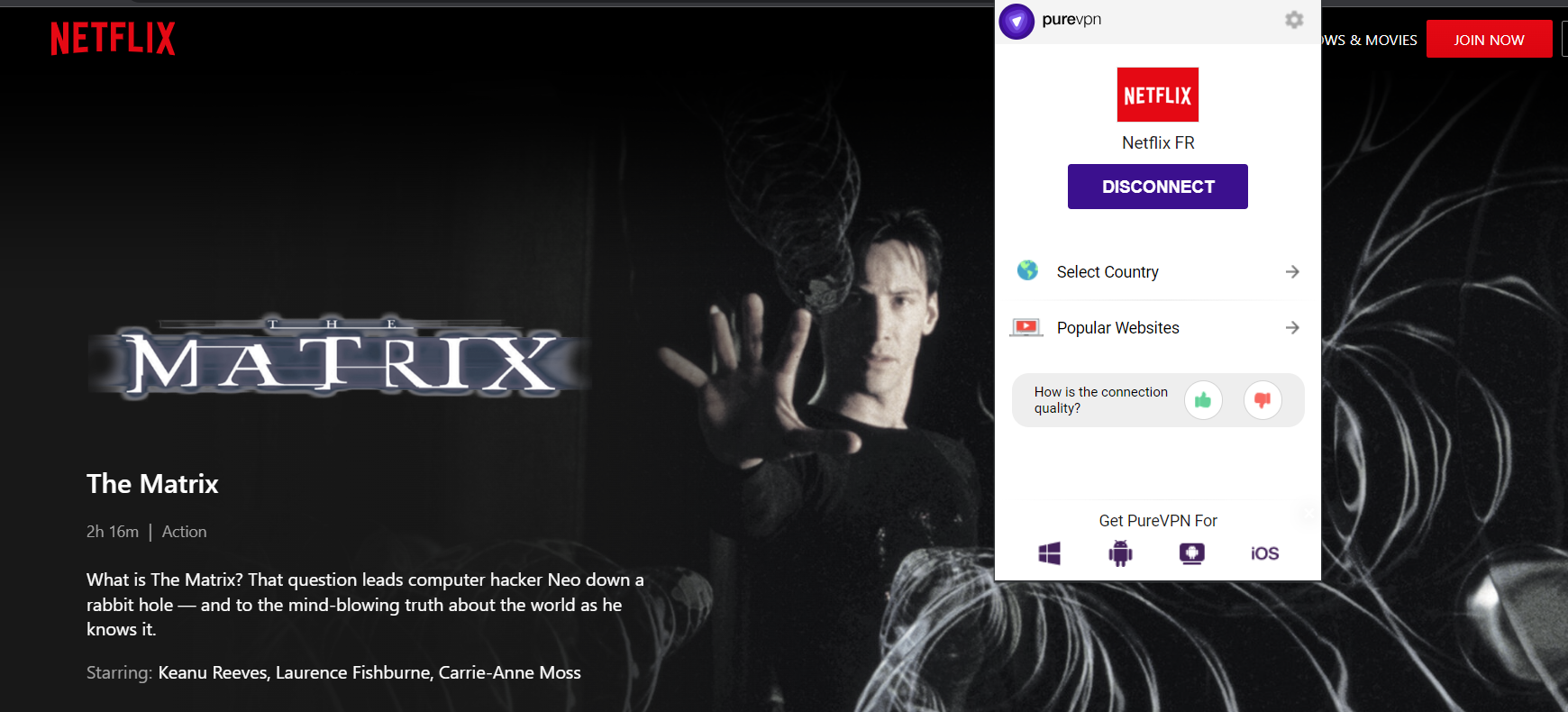 How to watch The Matrix on Netflix in the US - PureVPN Blog