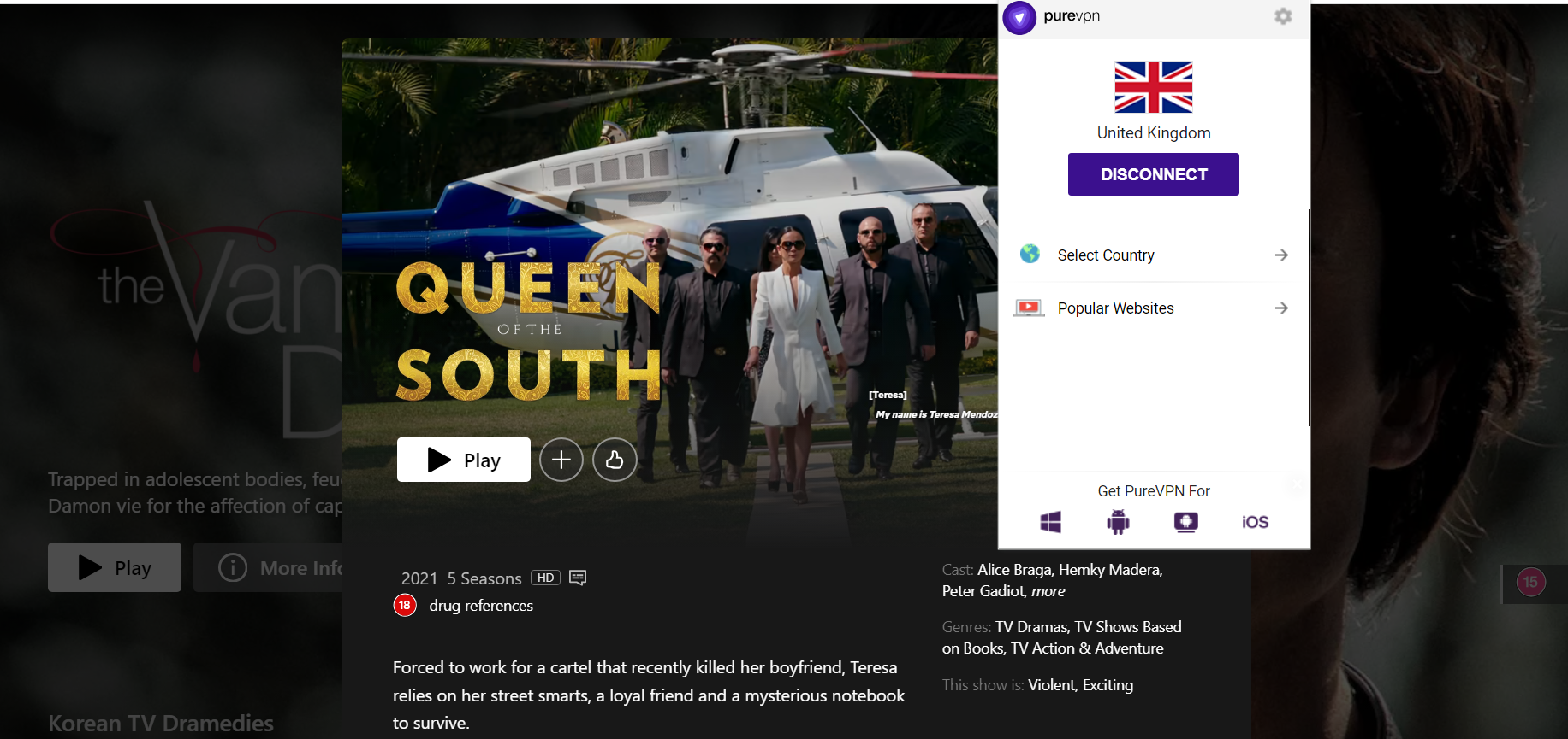 How to watch Queen of the South on Netflix in Canada - PureVPN Blog