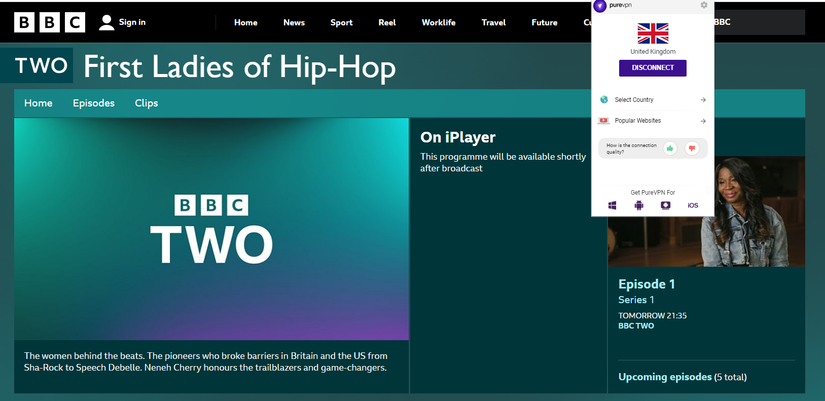How to watch First Ladies of Hip-Hop in the US on BBC iPlayer