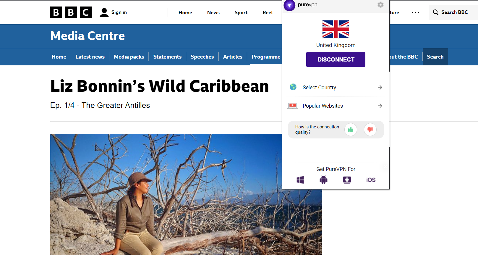 How to watch Liz Bonnin's Wild Caribbean in the US on BBC iPlayer