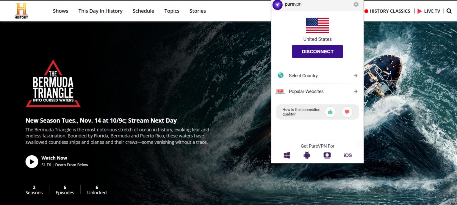 Watch The Bermuda Triangle: Into Cursed Waters Season 2 Outside the US