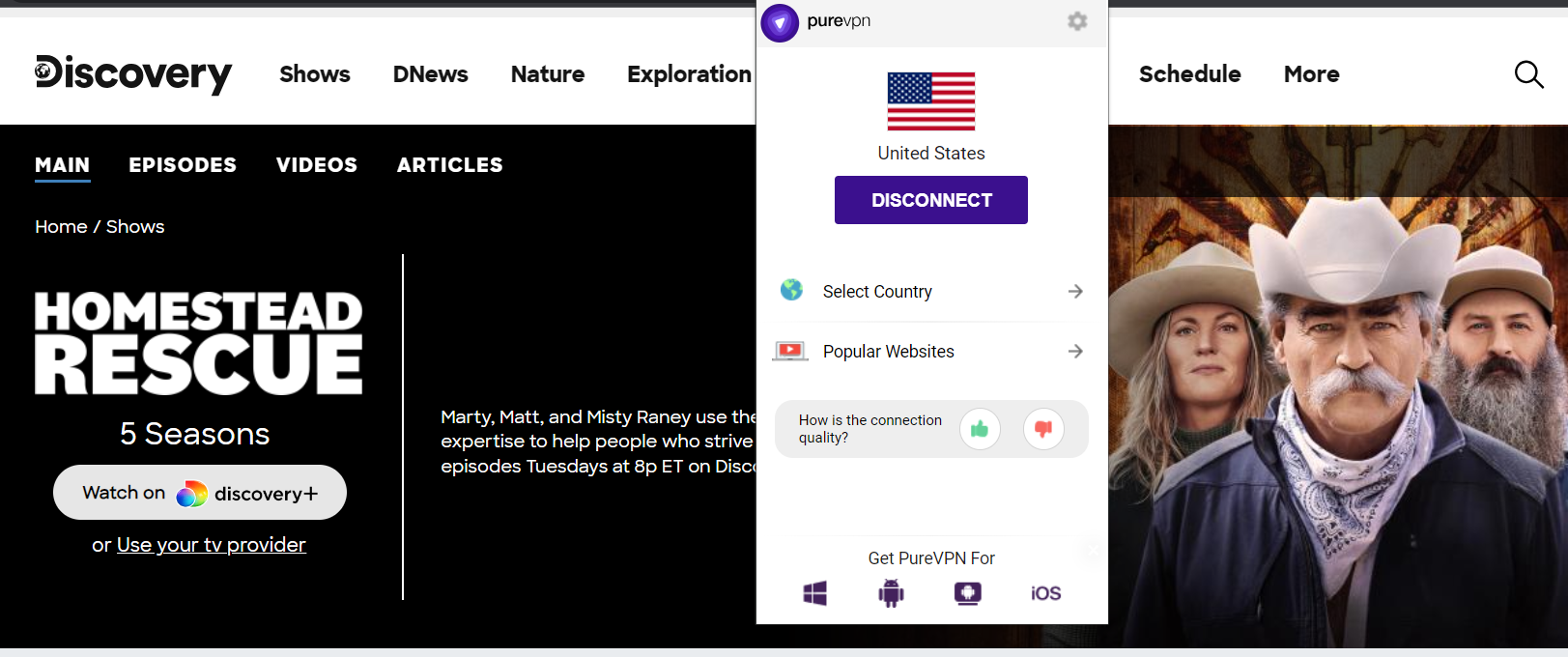 How to watch Homestead Rescue Season 11 outside the US on Discovery+