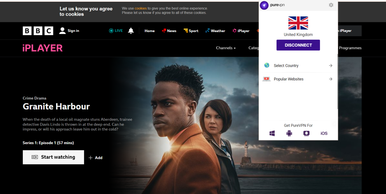 How to watch Granite Harbour in the US on BBC iPlayer
