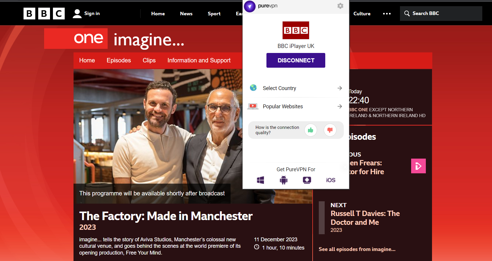 How to watch The Factory: Made in Manchester in the US on BBC iPlayer