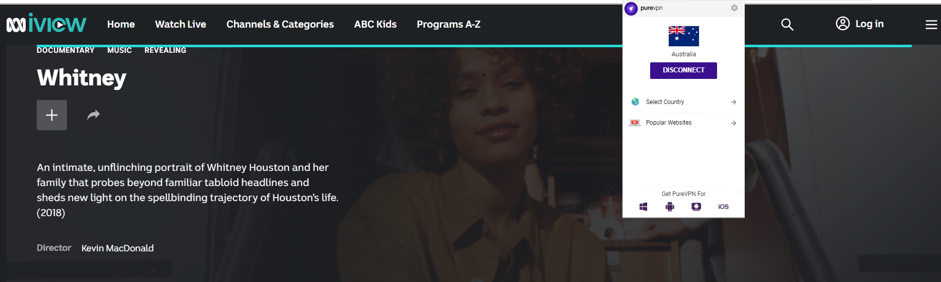 How to watch Whitney in the UK on ABC iView