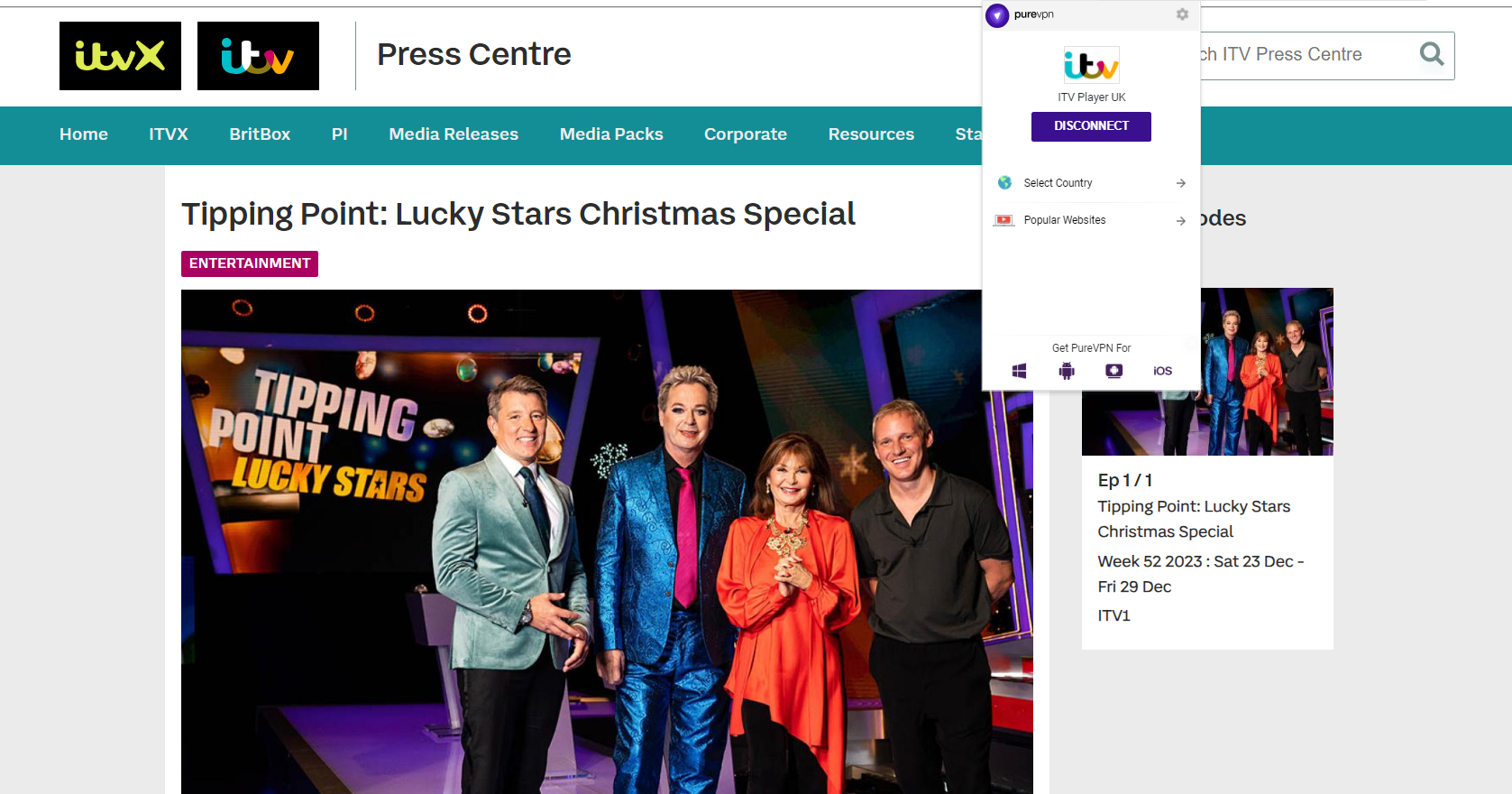 How to watch Tipping Point Lucky Stars Christmas Special in the US on ITV