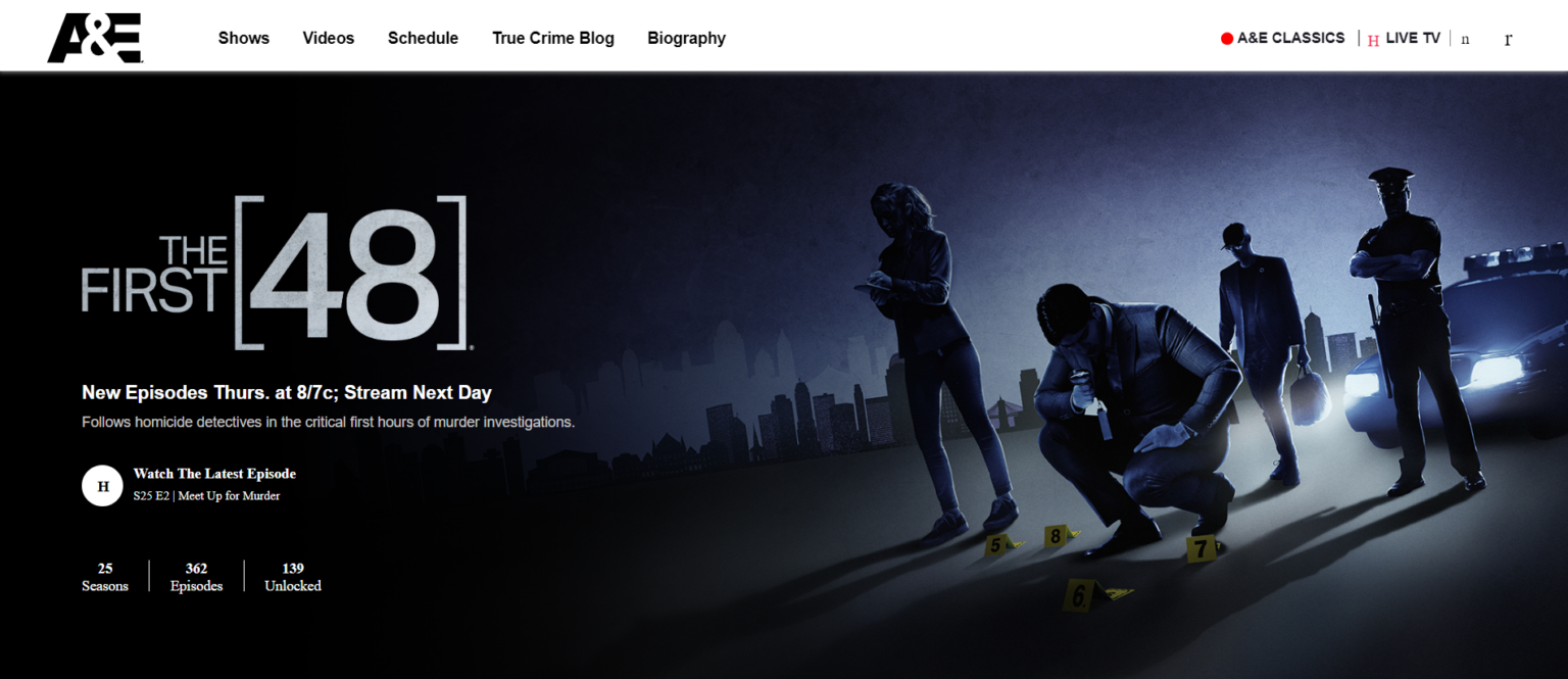 How to watch The First 48 Season 25 outside the US on A&E